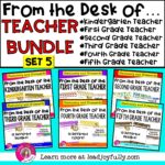 FROM THE DESK OF…TEACHER BUNDLE (Set 5): Stationery with Matching Note ...