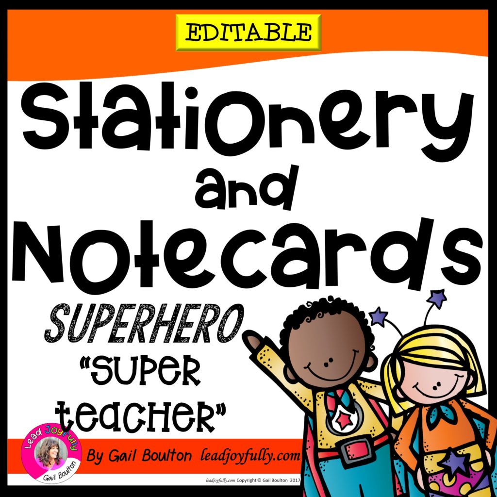 Thank You Cards- SUPERHERO THEME | Lead Joyfully