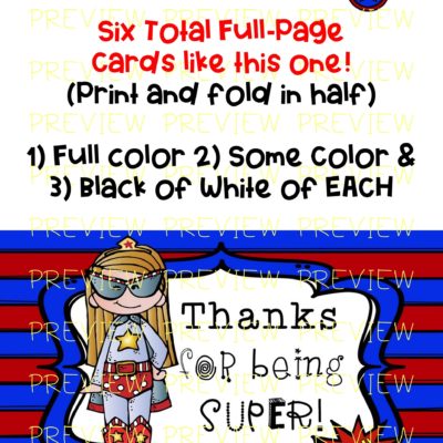 Thank You Cards- SUPERHERO THEME | Lead Joyfully