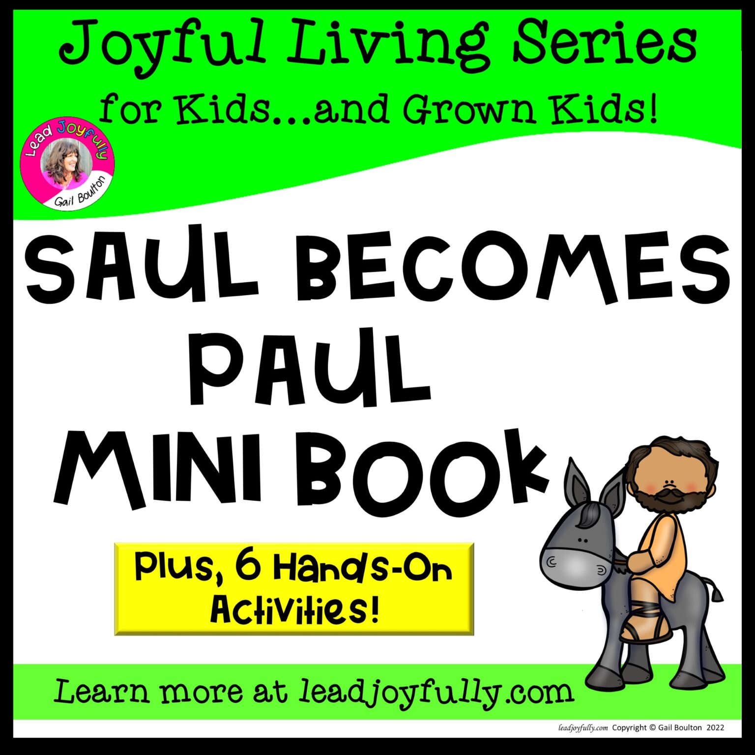 SAUL BECOMES PAUL Mini Book with SIX Hands-On Activities: Joyful Living ...