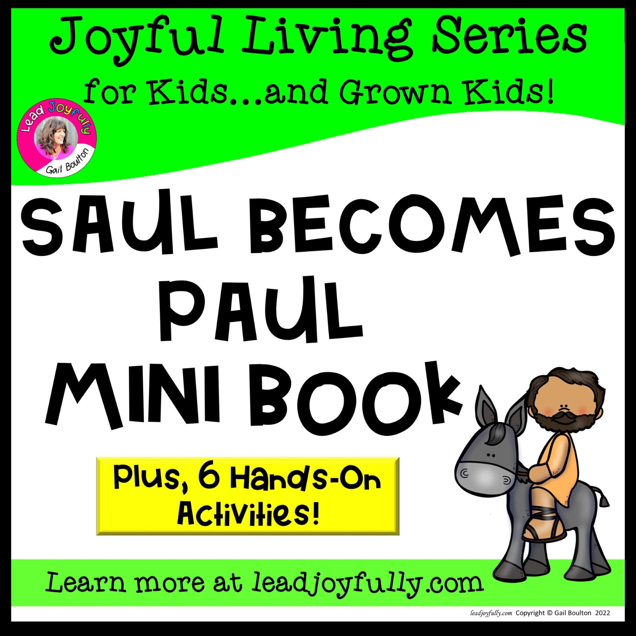 SAUL BECOMES PAUL Mini Book with SIX Hands-On Activities: Joyful Living ...