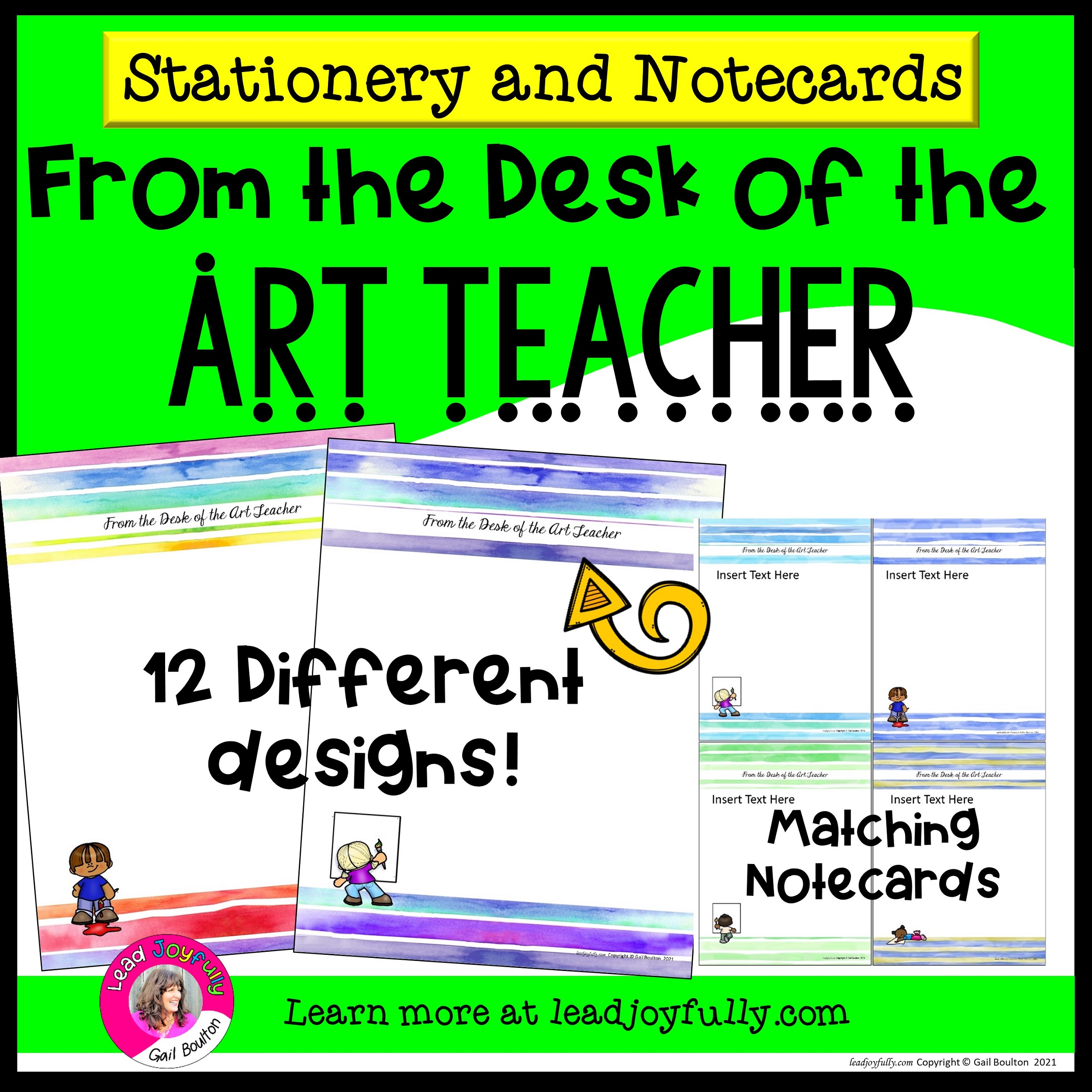FROM THE DESK OF THE ART TEACHER: Stationery with Matching Note Cards ...