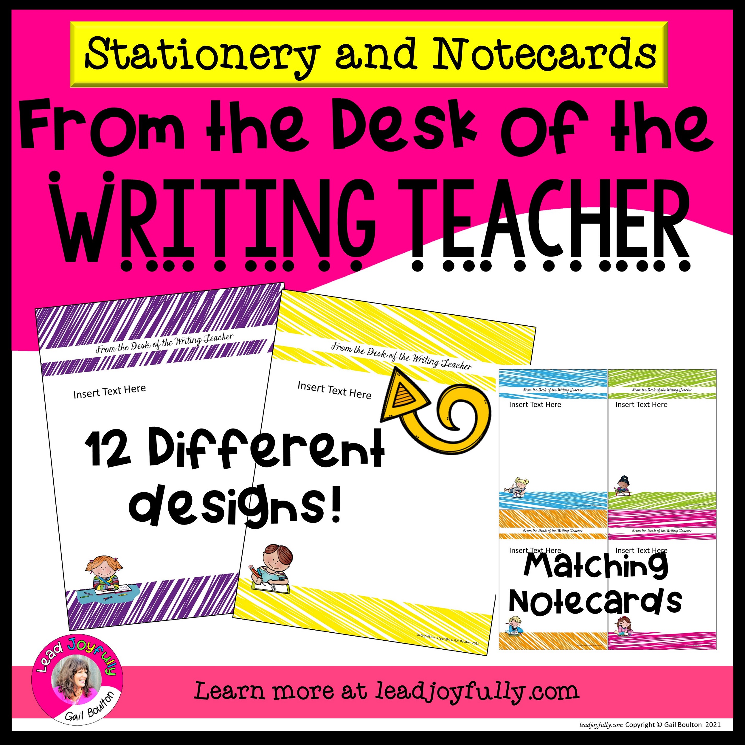 FROM THE DESK OF THE WRITING TEACHER: Stationery with Matching Note ...