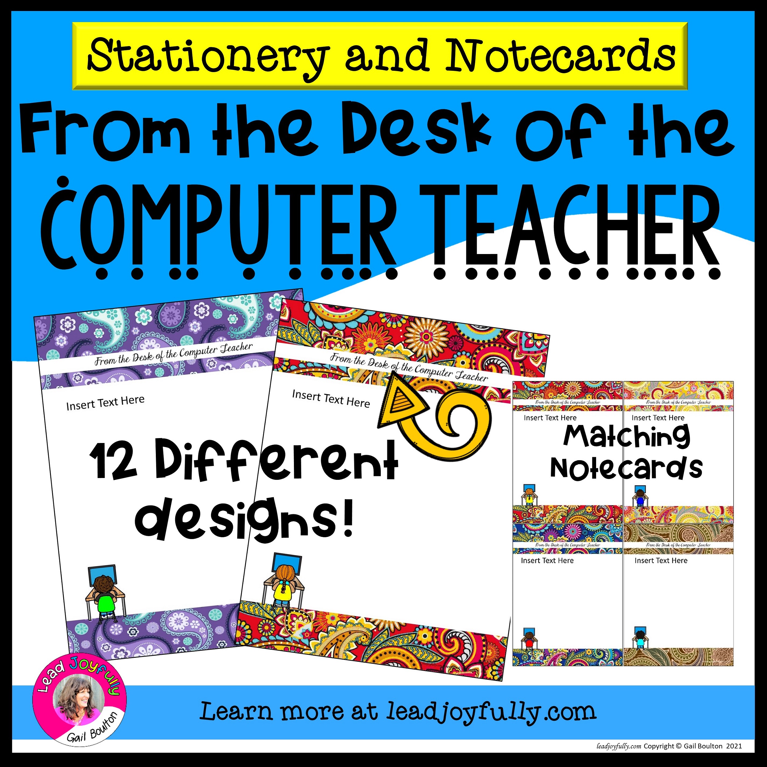 FROM THE DESK OF THE COMPUTER TEACHER: Stationery with Matching Note ...