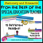 FROM THE DESK OF THE SPECIAL EDUCATION TEACHER: Stationery with ...