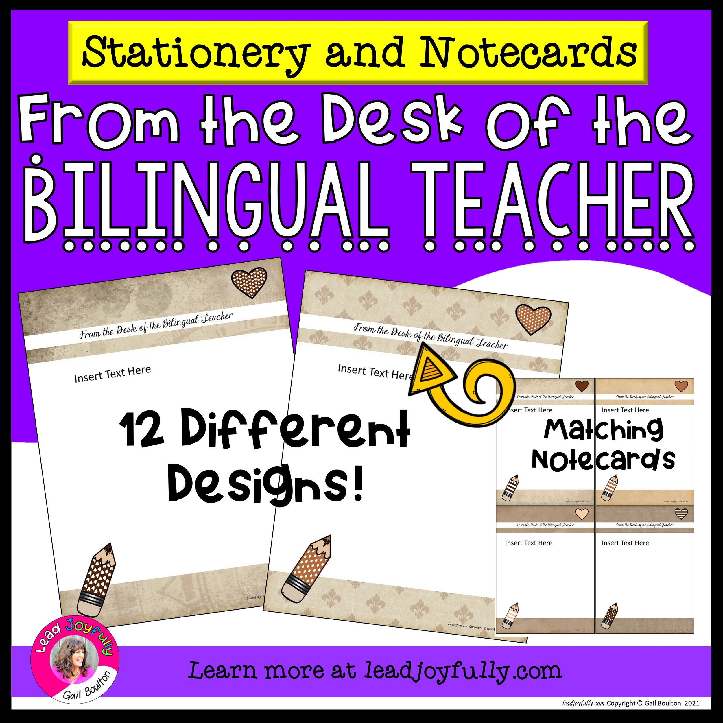 FROM THE DESK OF THE BILINGUAL TEACHER: Stationery with Matching Note ...