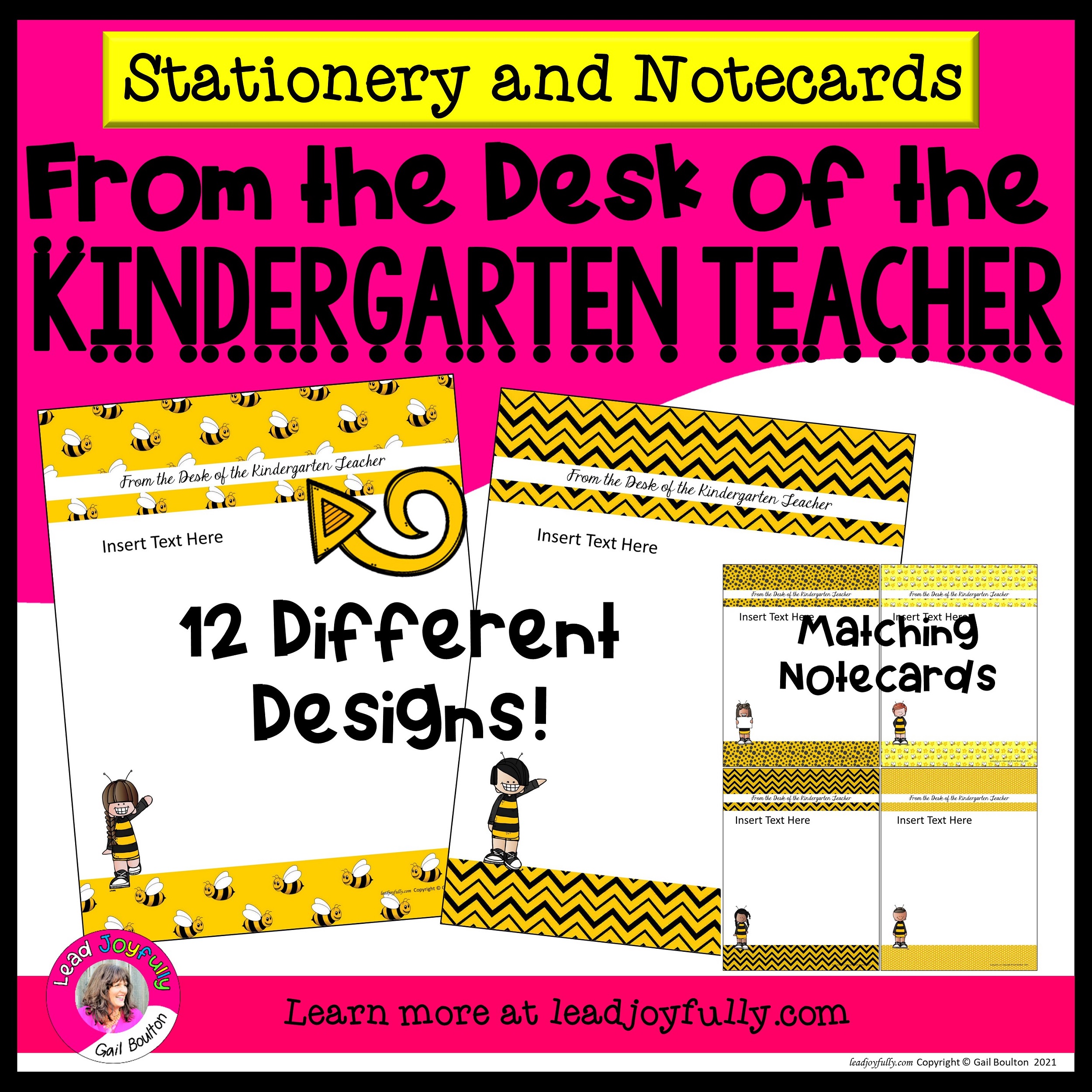 FROM THE DESK OF THE KINDERGARTEN TEACHER: Stationery with Matching ...