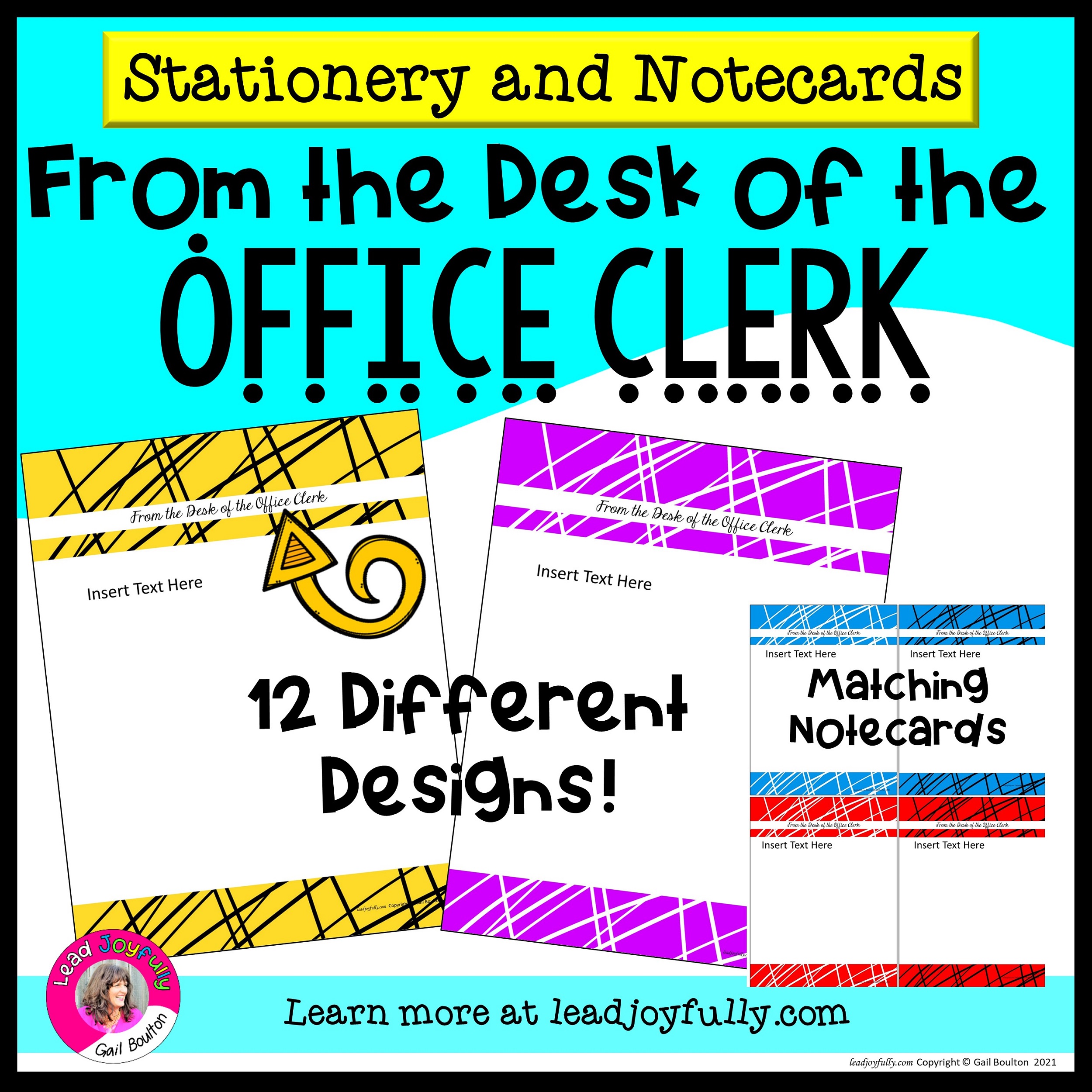 FROM THE DESK OF THE OFFICE CLERK: Stationery with Matching Note Cards ...