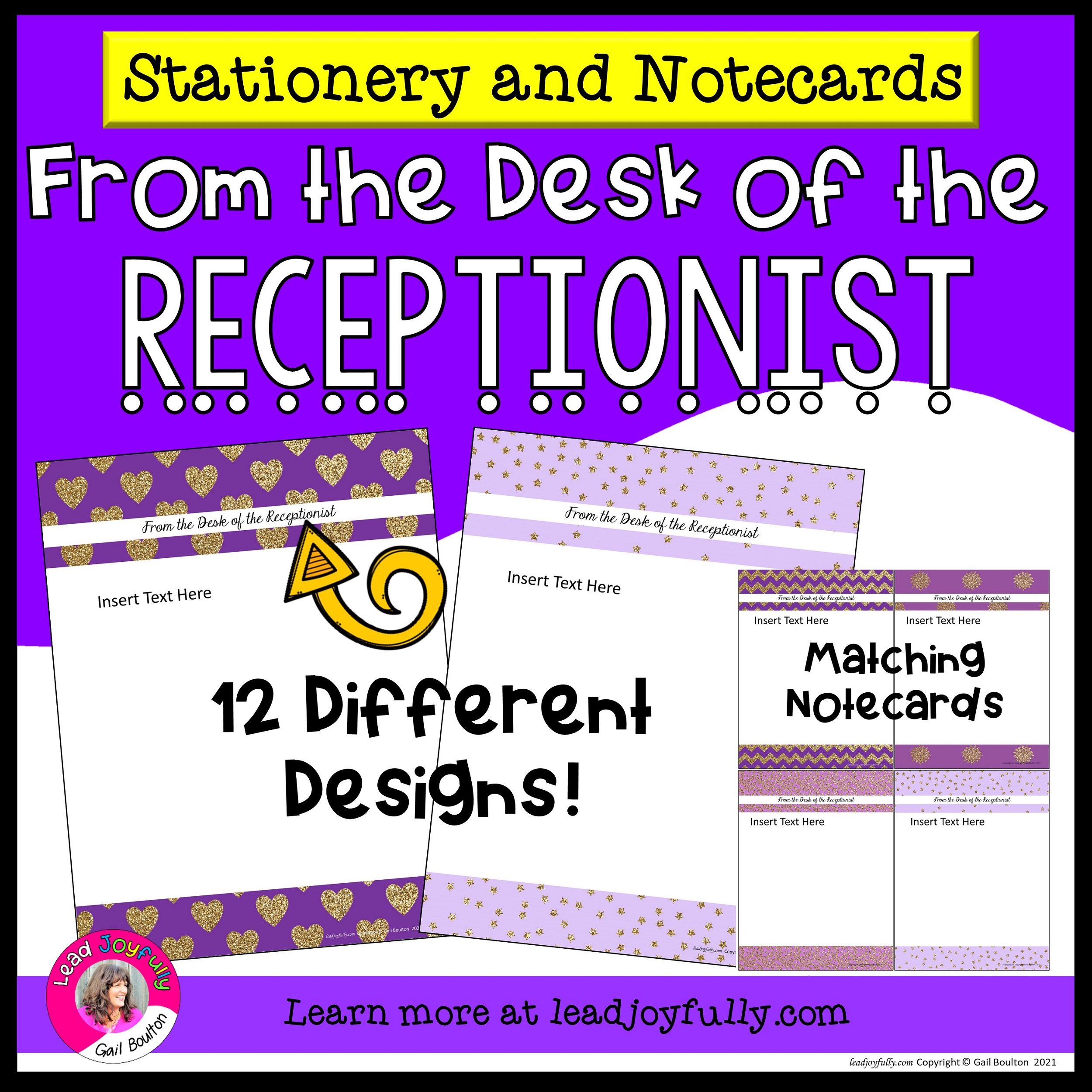 FROM THE DESK OF THE RECEPTIONIST: Stationery with Matching Note Cards ...