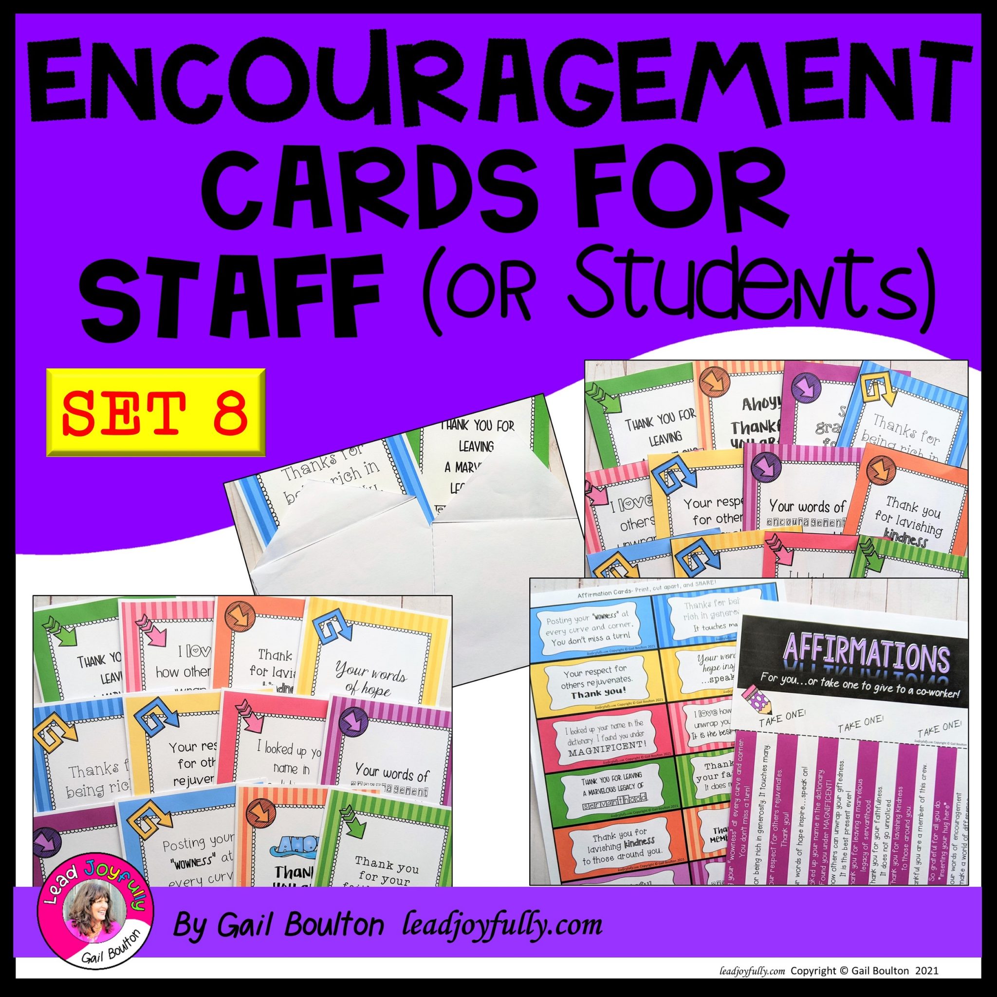 Encouragement Cards for STAFF (or Students!) SUPER BUNDLE | Lead Joyfully