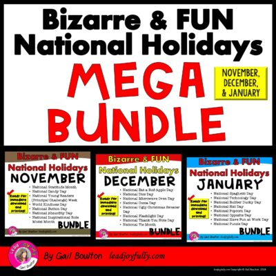 Bizarre and FUN National Holidays MEGA BUNDLE (November, December ...