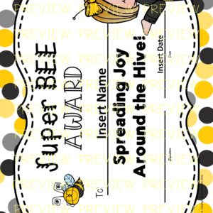 Staff and Teacher Awards (BEE Theme) | Lead Joyfully
