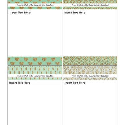 FROM THE DESK OF THE ADMINISTRATIVE ASSISTANT: Stationery with Matching ...