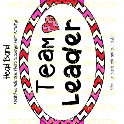 Valentine Team Leader Headbands or Badges – Set 2 | Lead Joyfully