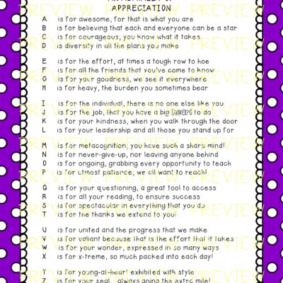 An Alphabet of Appreciation For Your Staff | Lead Joyfully