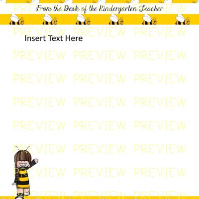 FROM THE DESK OF THE KINDERGARTEN TEACHER: Stationery with Matching ...