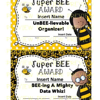 Staff and Teacher Awards (BEE Theme) | Lead Joyfully