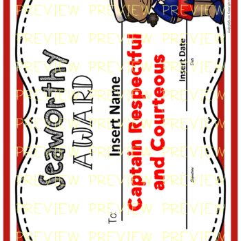 Staff and Teacher Awards (“Seaworthy Award”) PIRATE/NAUTICAL THEME ...