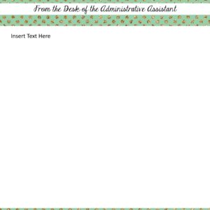 FROM THE DESK OF THE ADMINISTRATIVE ASSISTANT: Stationery with Matching Note Cards | Lead Joyfully