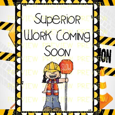 Student Work Display with Banner (CONSTRUCTION Theme) | Lead Joyfully