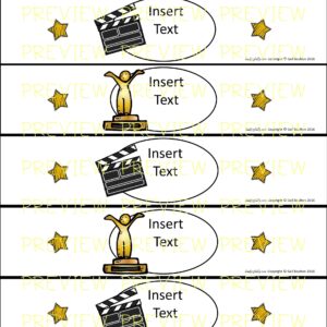 EDITABLE Water Bottle Labels (Movie Star/Awards Ceremony Theme) | Lead ...