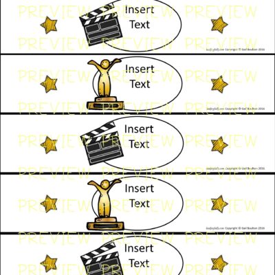 EDITABLE Water Bottle Labels (Movie Star/Awards Ceremony Theme) | Lead ...