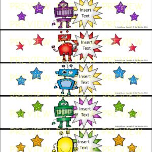 EDITABLE Water Bottle Labels (Robot Theme) | Lead Joyfully