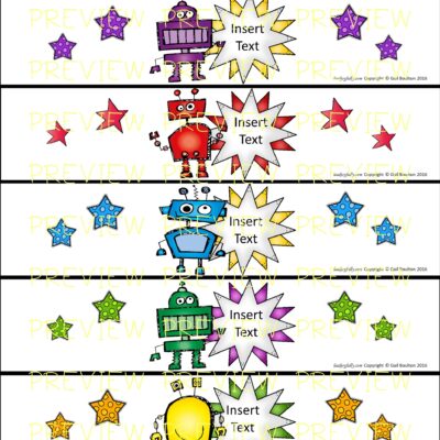 EDITABLE Water Bottle Labels (Robot Theme) | Lead Joyfully