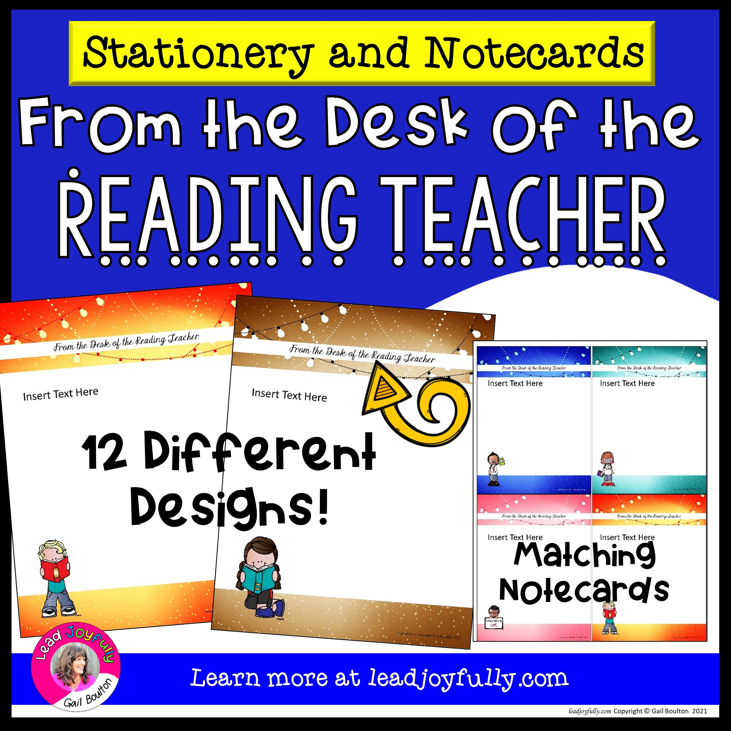 FROM THE DESK OF THE READING TEACHER: Stationery with Matching Note ...
